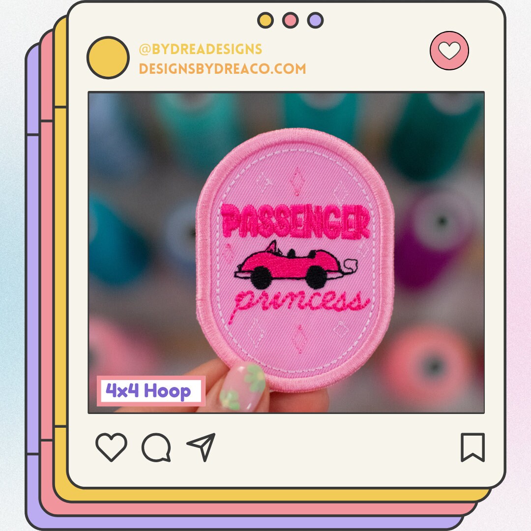 Passenger Princess Patch Embroidery Design - Digital Download - Etsy