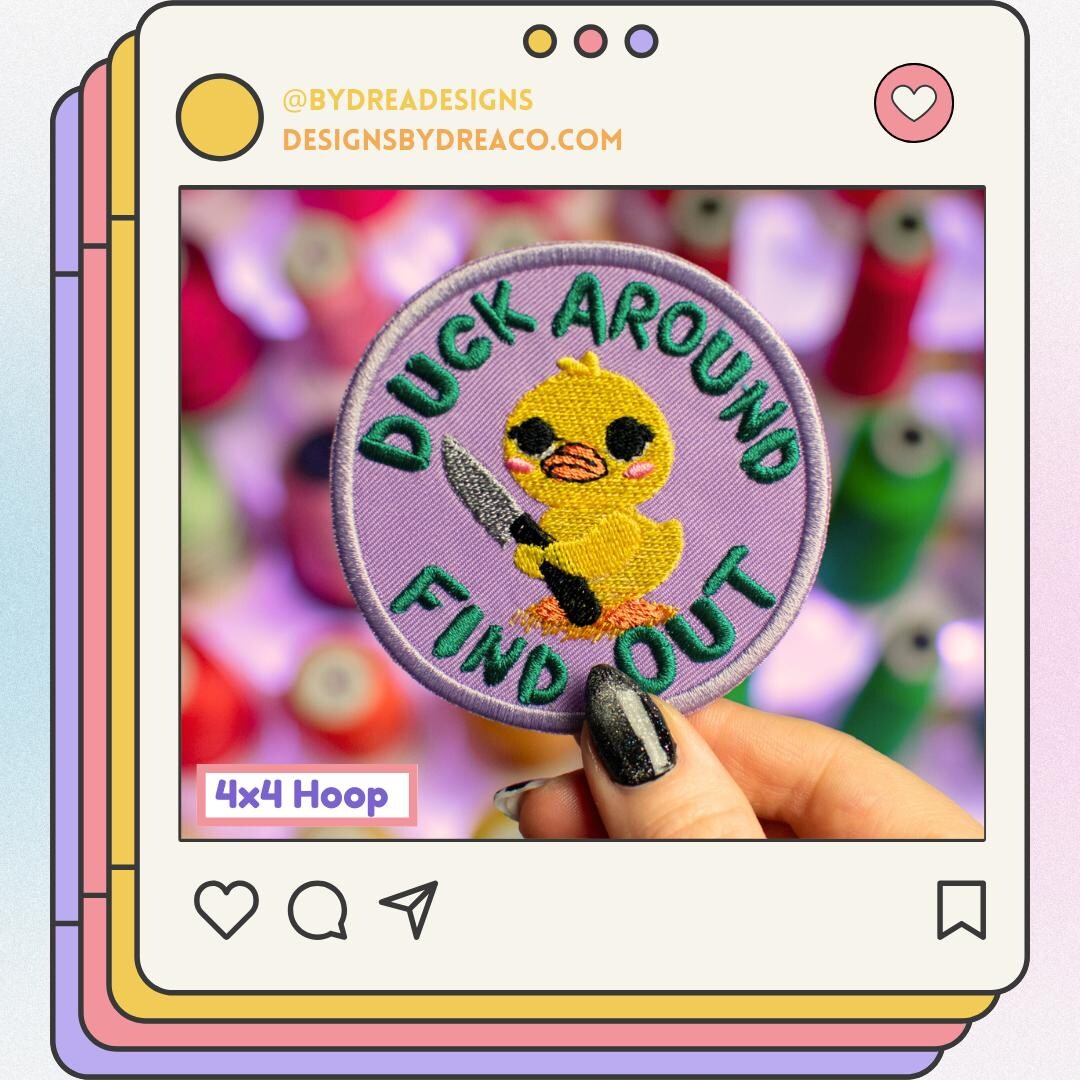 Duck Around Patch Embroidery Design - Digital Download - Etsy