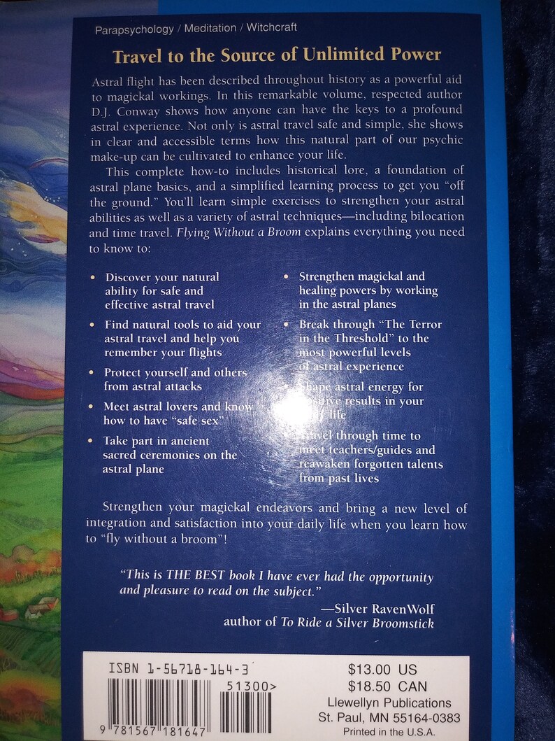 Astral Travel Book-flying Without A Broom by DJ Conway-astral - Etsy