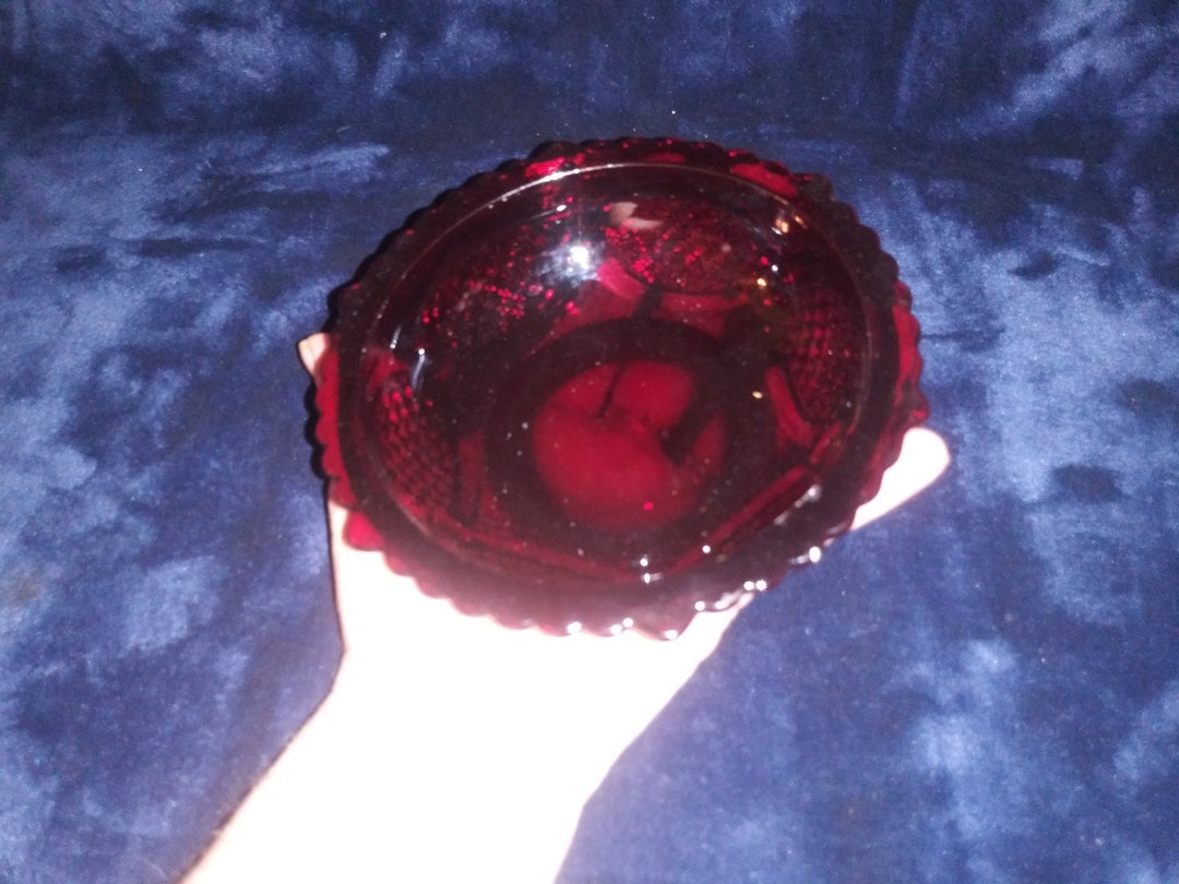 Scrying Bowl-a Vintage, Gorgeous Dark Ruby Red Vintage Bowl-perfect for ...