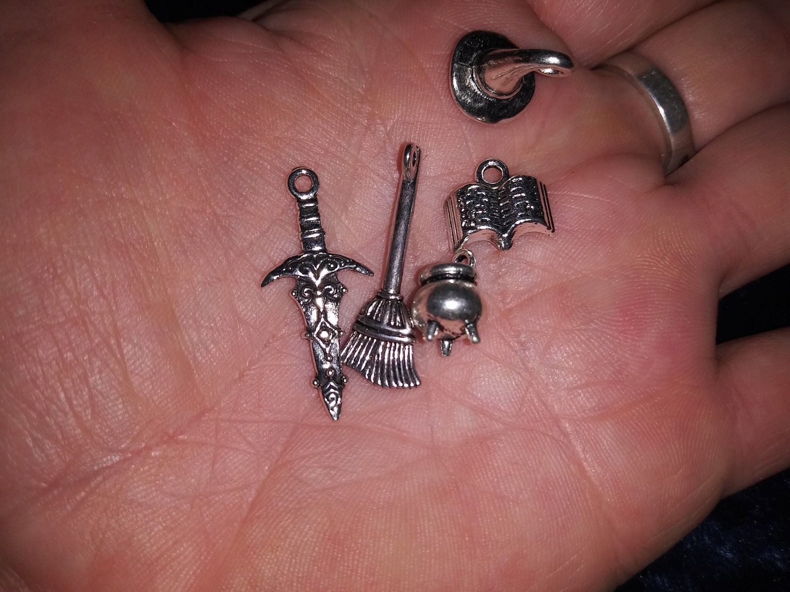 A Witches Charm Bag-5 Adorable Witch Charms-surprise Crystal - Etsy