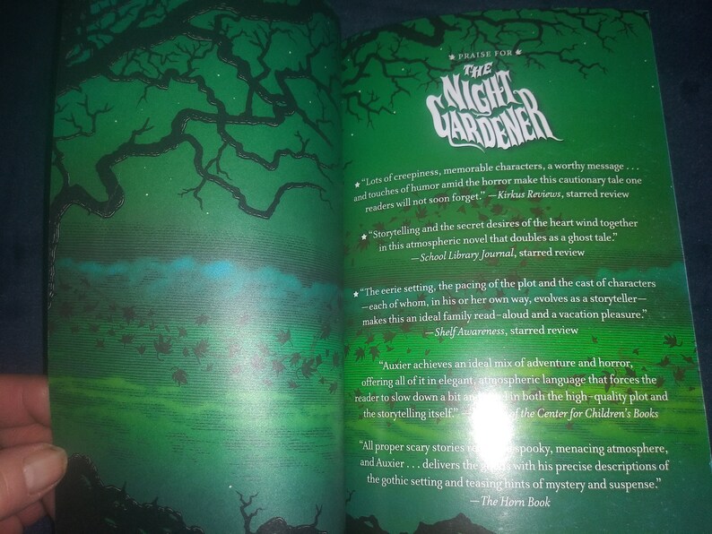 Creepy Ghost Story Book-the Night Gardener by Jonathan Auxier - Etsy