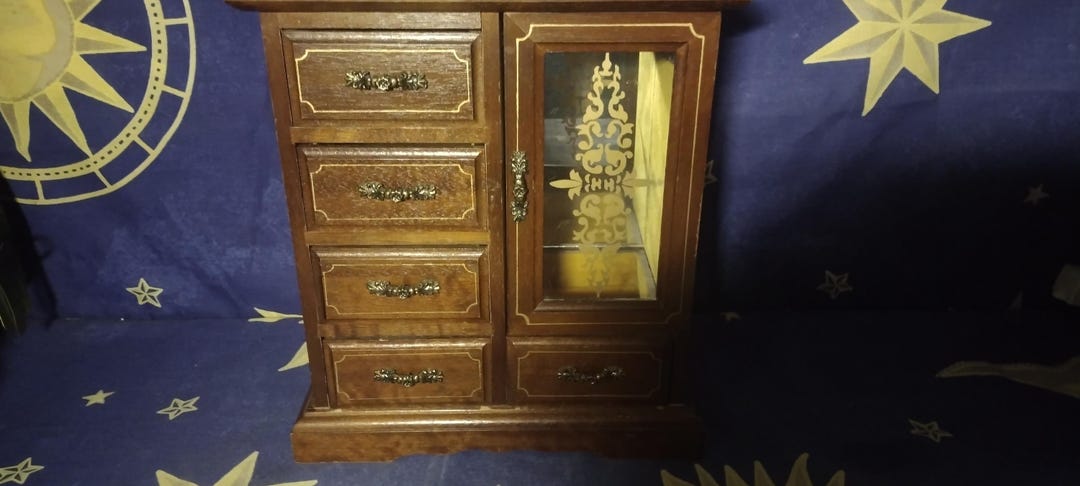 Music Box-wood Jewelry Chest-music Box Works-plays Where Do I Begin ...