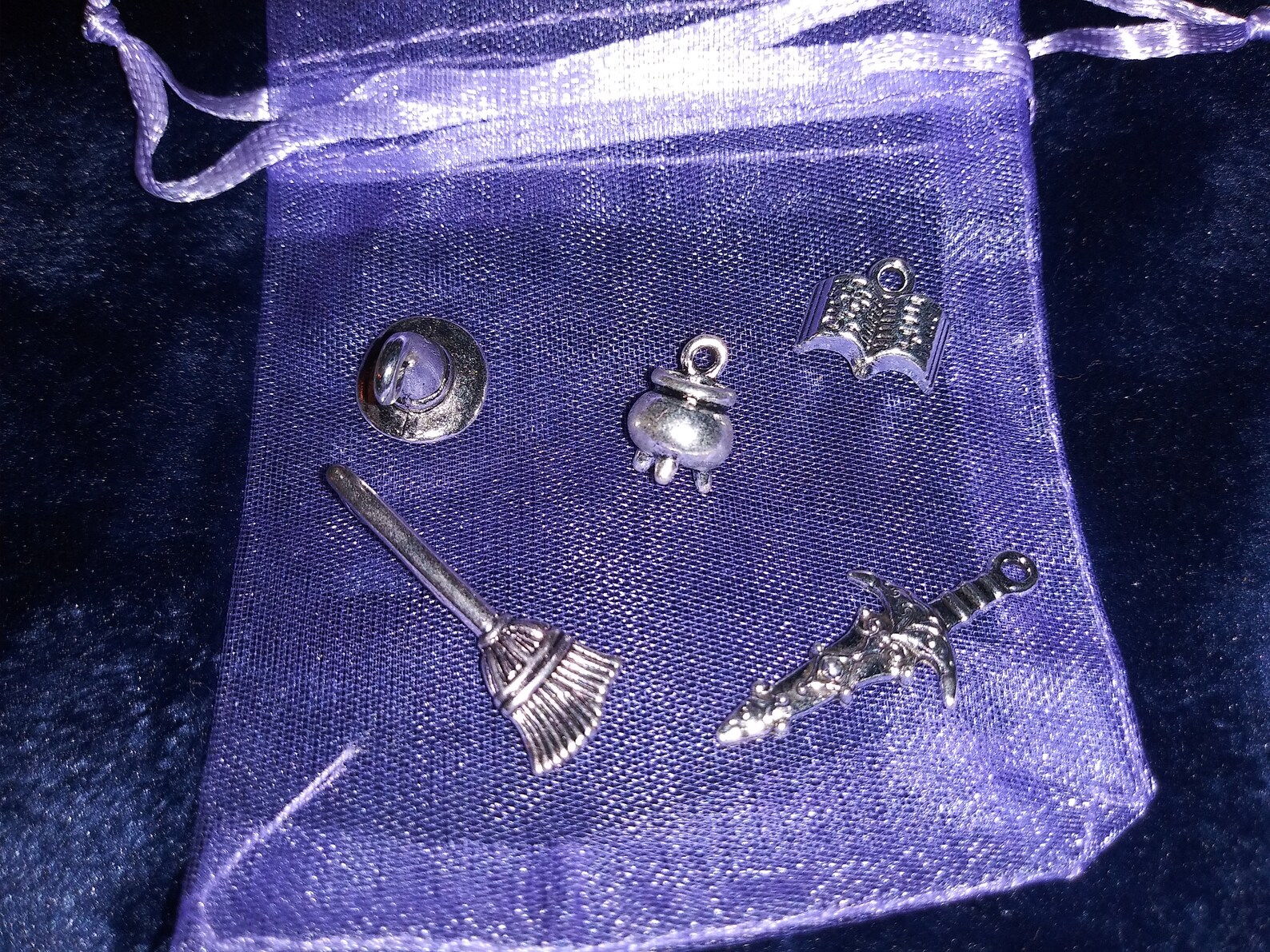 A Witches Charm Bag-5 Adorable Witch Charms-surprise Crystal - Etsy
