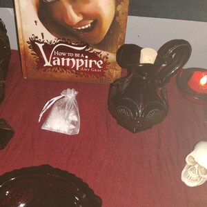 Vampire Altar-vintage Avon Altar Tools-blood Red Chalices, Scrying Bowl ...