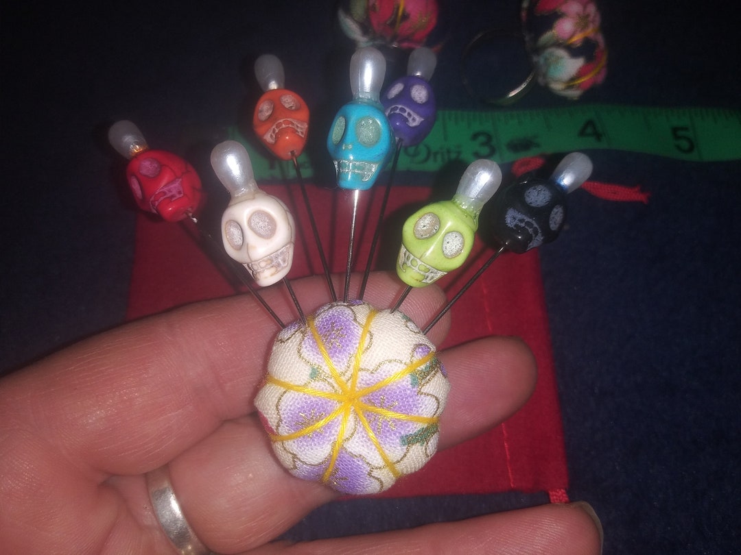Voodoo Doll Skull Pins and Super Handy Pin Cushion for Voodoo or Hoodoo ...