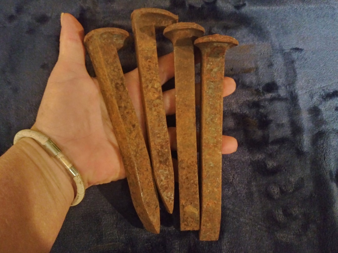 Railroad Spikes: Blessed Steel Stakes, Hoodoo Curio (set of 4) - Etsy