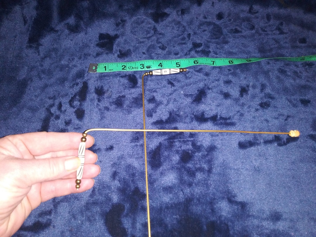 Handmade Brass Dowsing Rods With Bone Skull Handles - Etsy