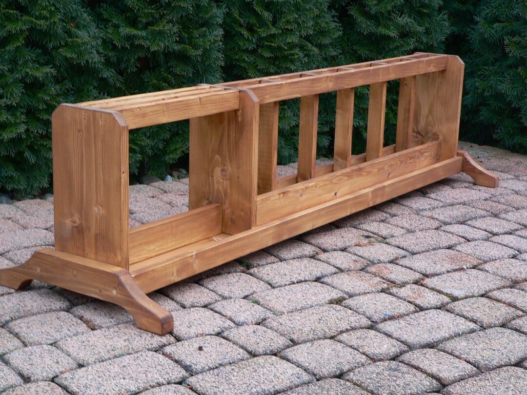 Wooden Ski and Snowboard Freestanding Rack 5 2 - Etsy