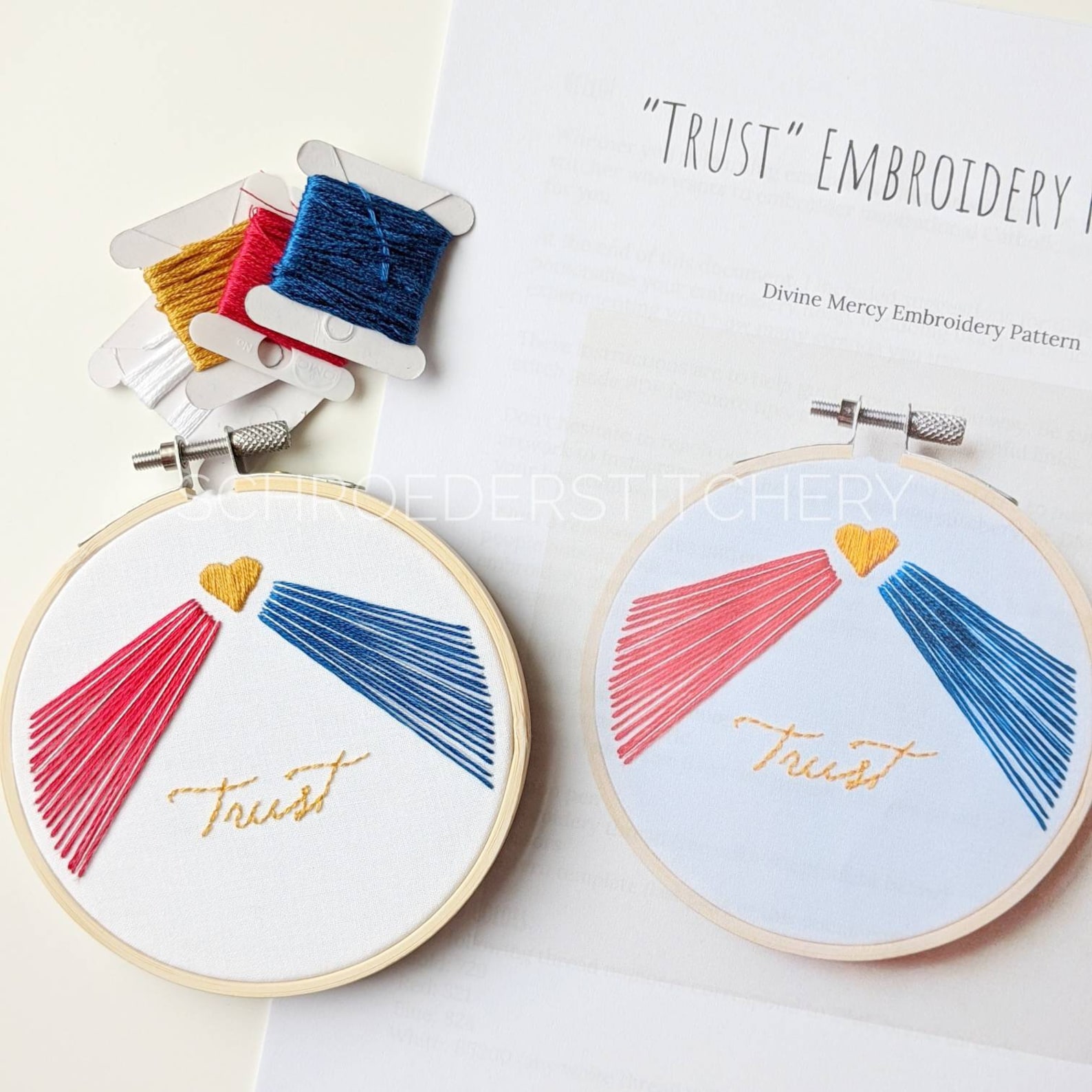 Divine Mercy trust Embroidery Pattern. Catholic - Etsy