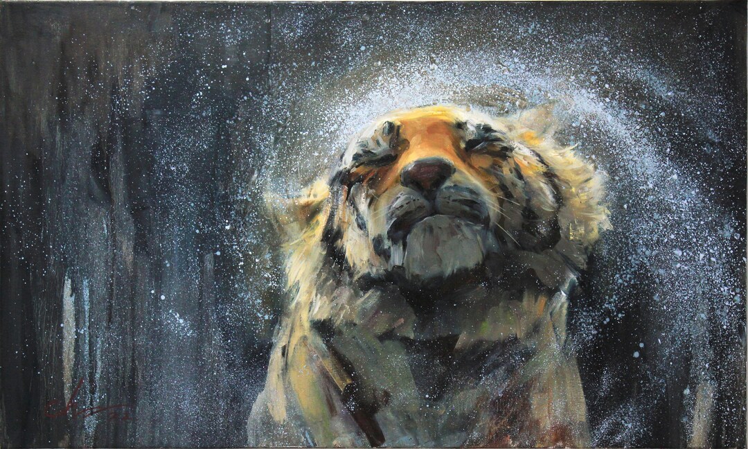 Tiger Oil Painting Original, Predatory Animals, Tiger Wall Art, Large ...