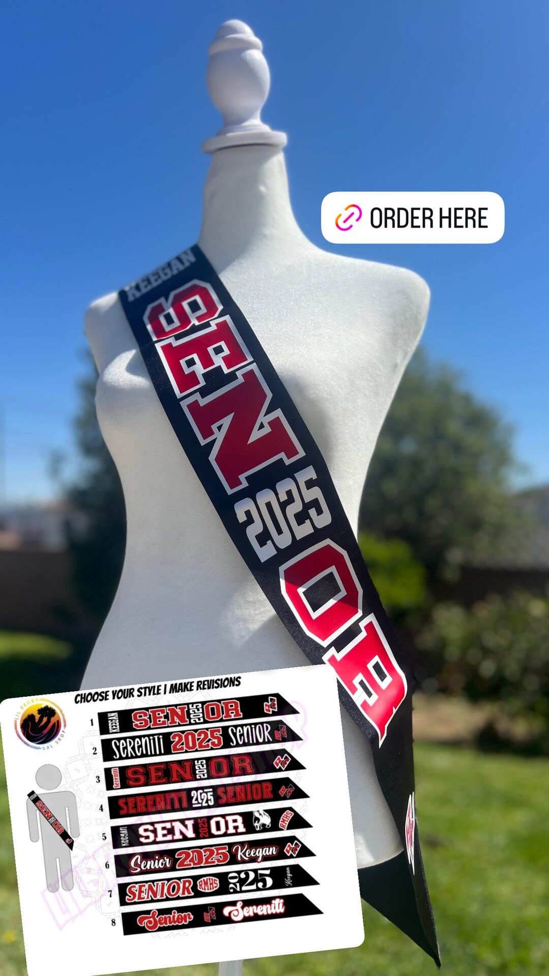 Senior Sash | Custom Sash | Pageant Sash | Sports Teams | School Sash ...