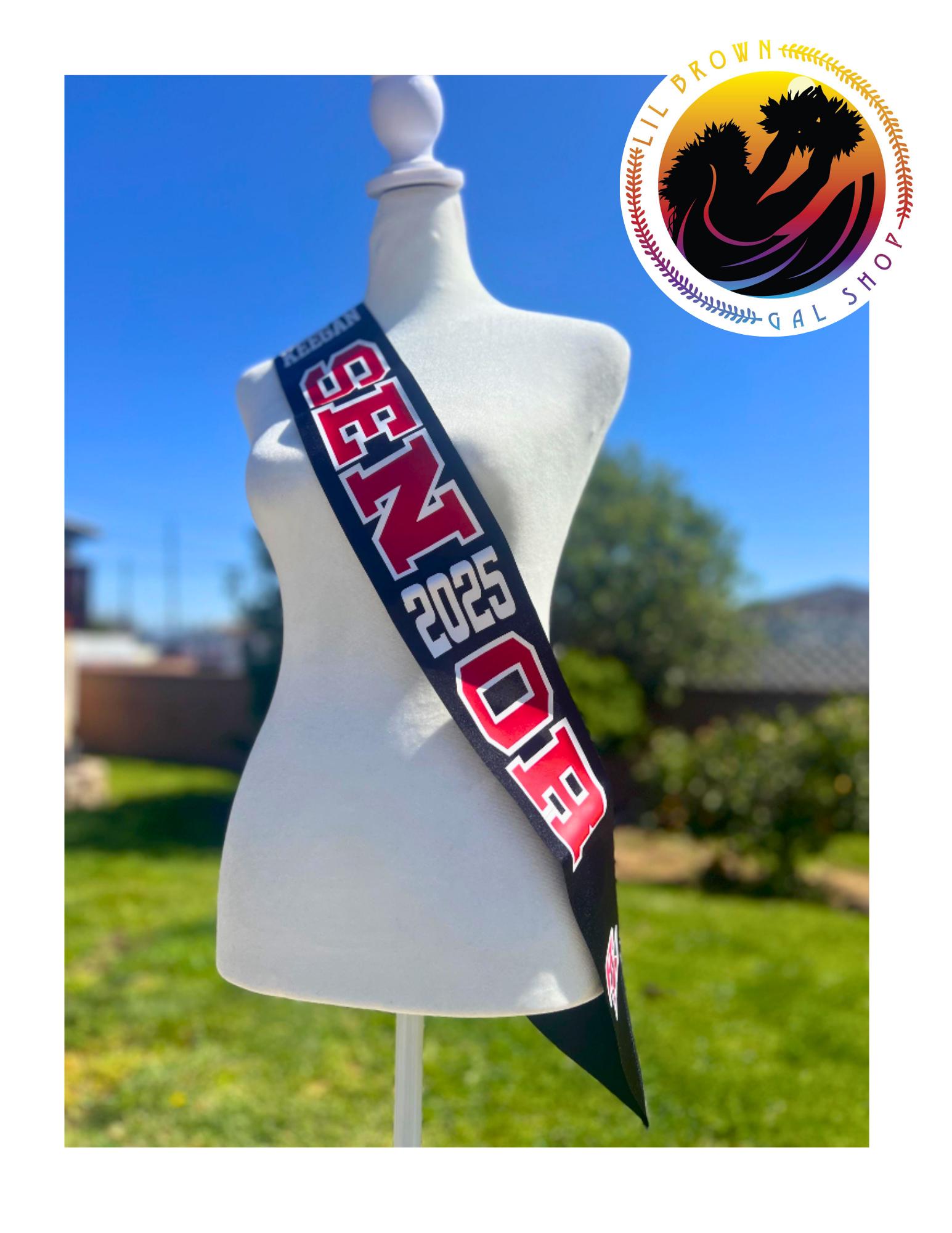 Custom Senior Sash | Sports, School Logos, Full Color Photos - Etsy