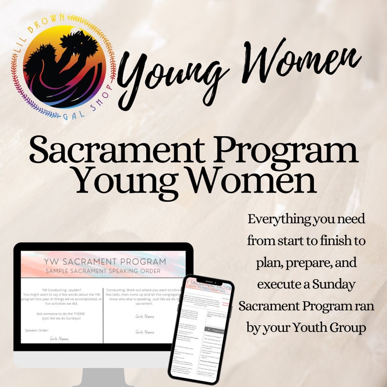 LDS Young Women Sacrament Program | Editable Canva Template - Etsy