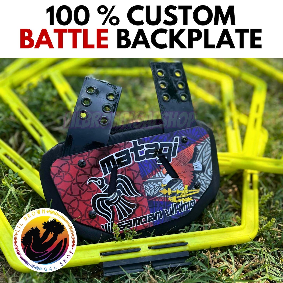 Custom BATTLE Football Back Plate | Protective Gear - Etsy