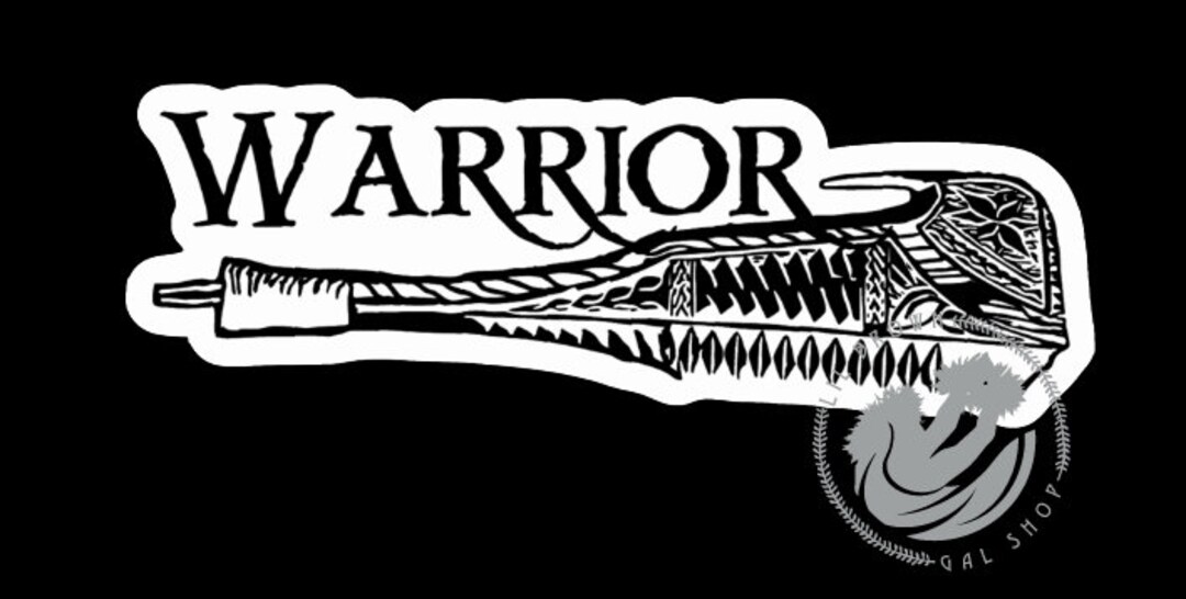 Warrior Sticker / Weapons / Ika Ika / Polynesian / Sticker / - Etsy