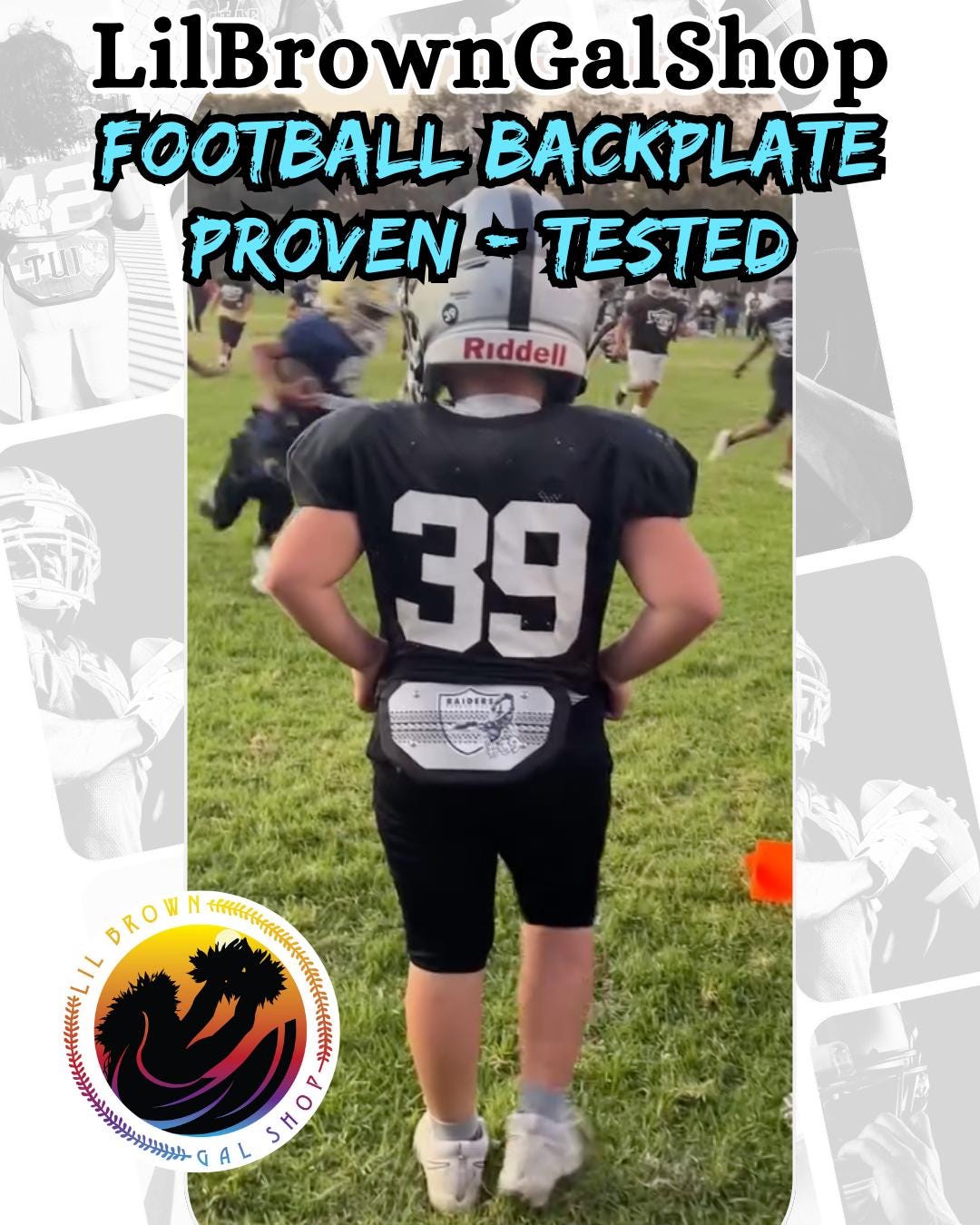Custom Football Backplate | Personalized Protective Gear, Youth & Adult ...