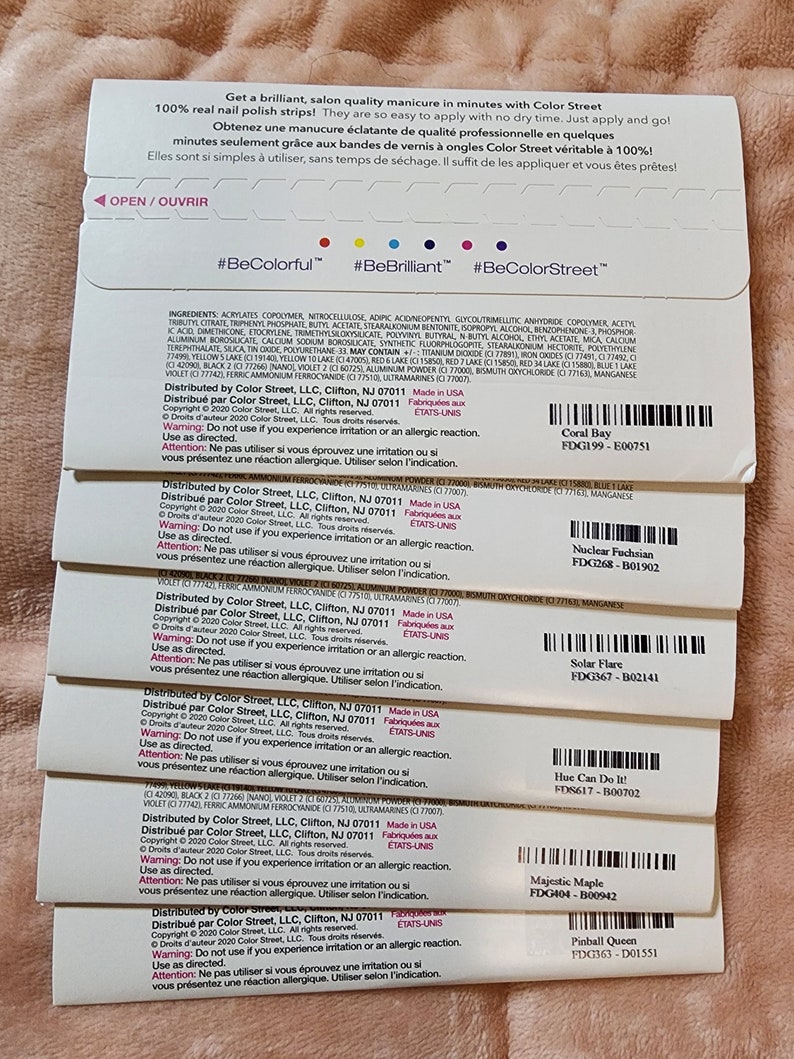 Color Street/ Nail Wraps/ Nail Strips/ Retired/ Coral Bay/ Nuclear ...