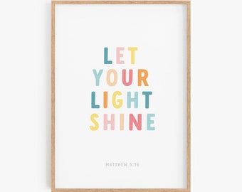 Kids Bible Verse, Wall Art, Scripture Posters, Church, Sunday School ...