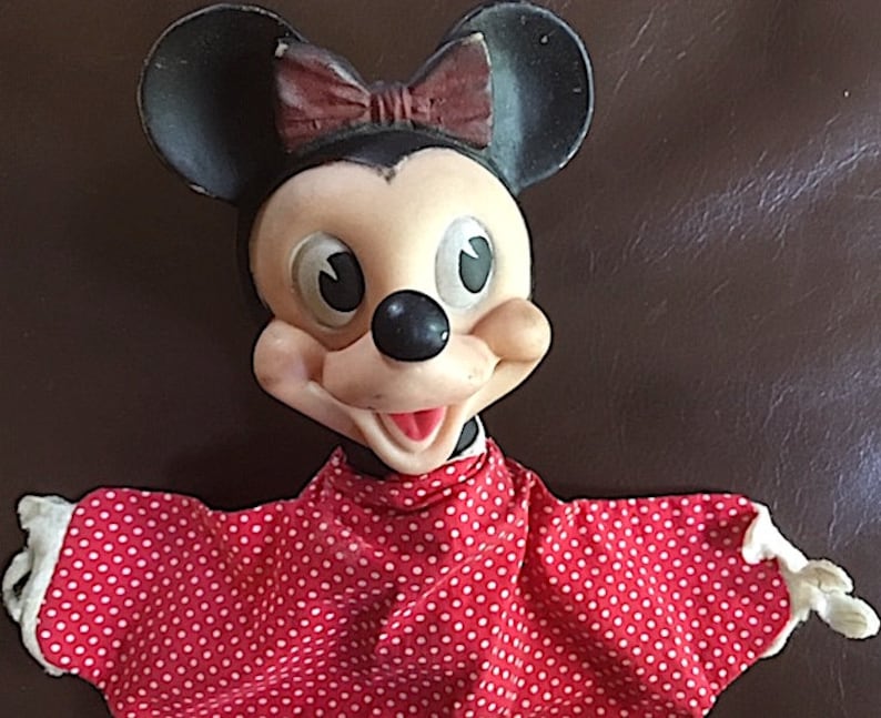Minnie Mouse Hand Puppet W.D.P. 631 Cotton & Vinyl by - Etsy