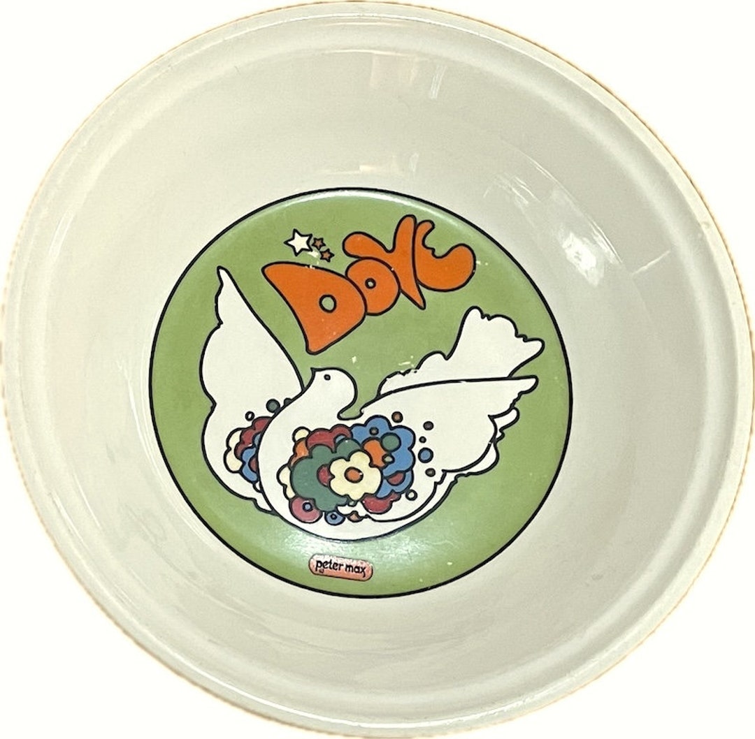 Peter Max Vintage "dove" Bowl Porcelain Psychedelic Art, 1969 - Etsy