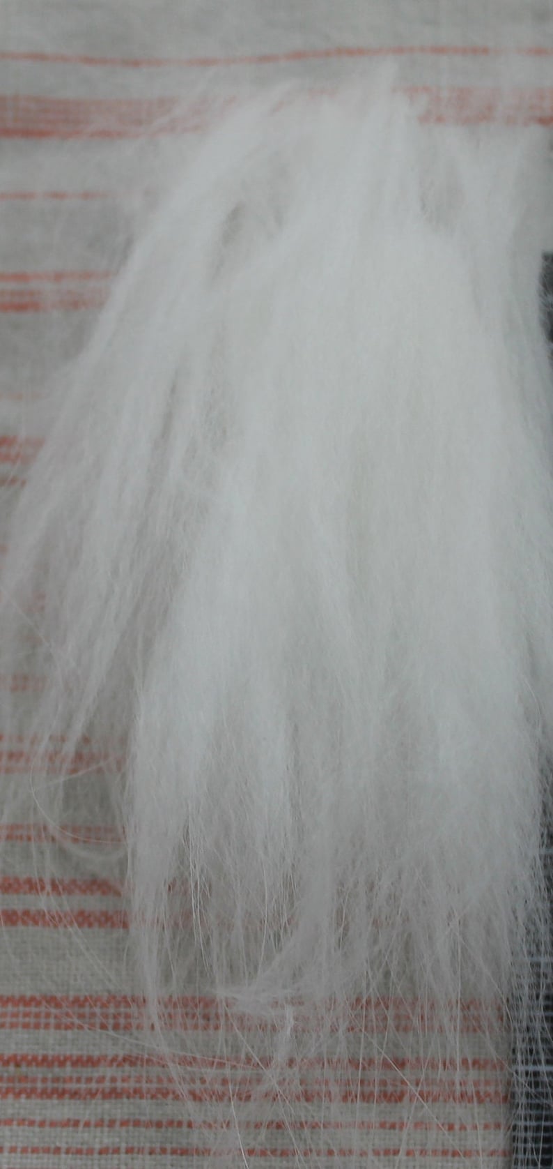 Angora Rabbit Fiber, Raw Fiber in White for Spinning, Felting Projects ...
