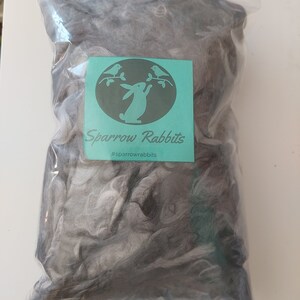 Raw Rabbit Fiber in Dark Grey Color for Spinning, Felting Projects ...
