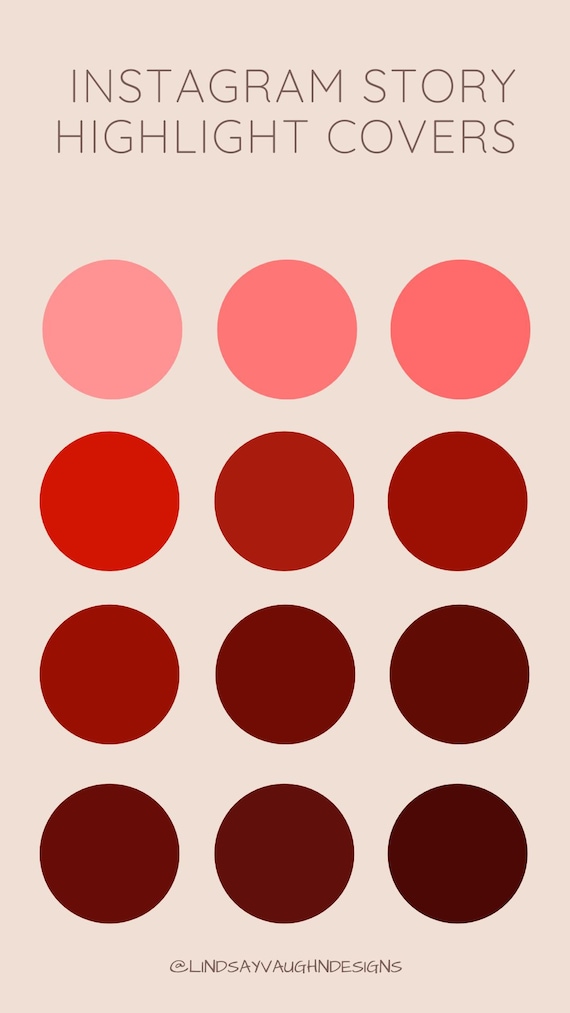 Red Instagram Highlight Covers Instagram Story Icons - Etsy