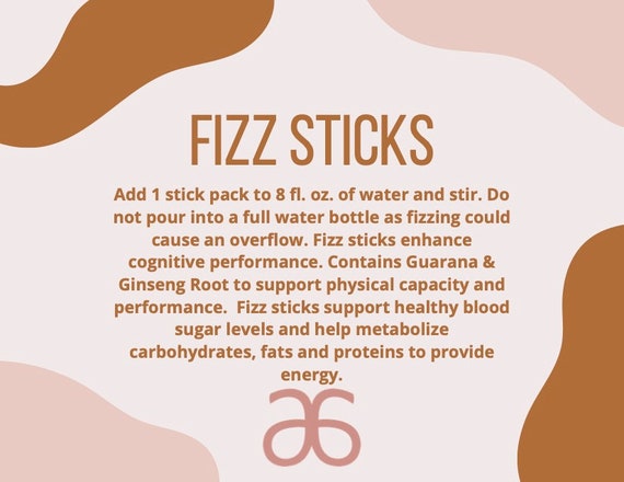 Arbonne Energy Fizz Stick Sample Card Arbonne Fizz Sticks | Etsy