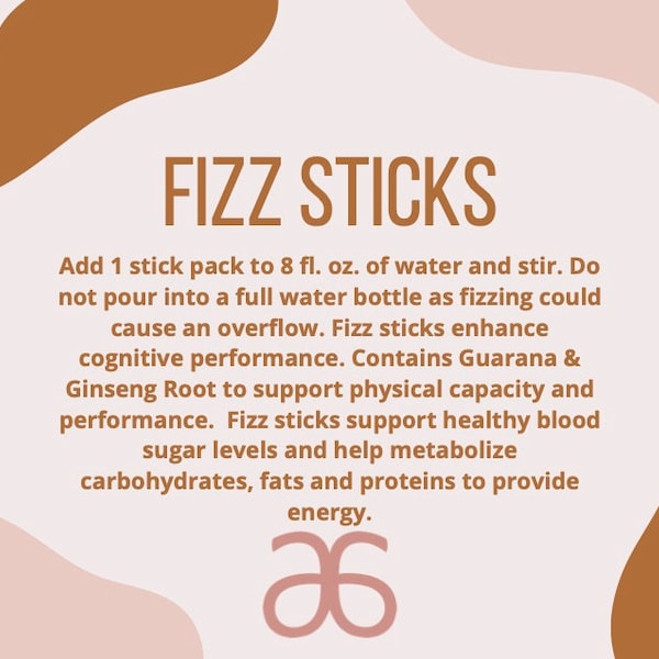Arbonne Fizz Stick Cards - Etsy