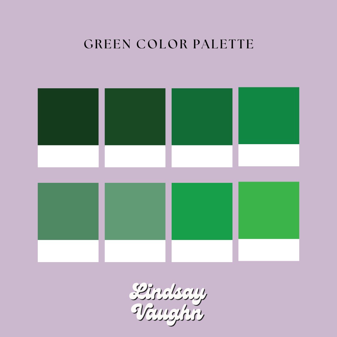 Green Color Palette | Branding Colors | Branding - Etsy