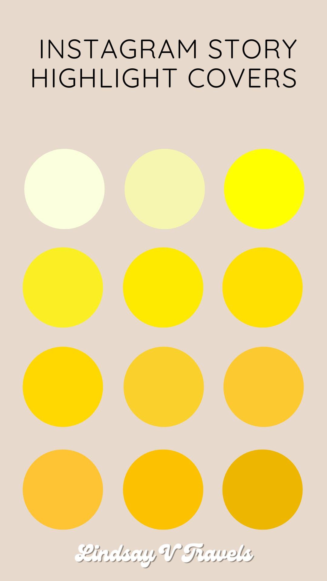 Yellow Instagram Highlight Covers| Instagram Story Icons - Etsy