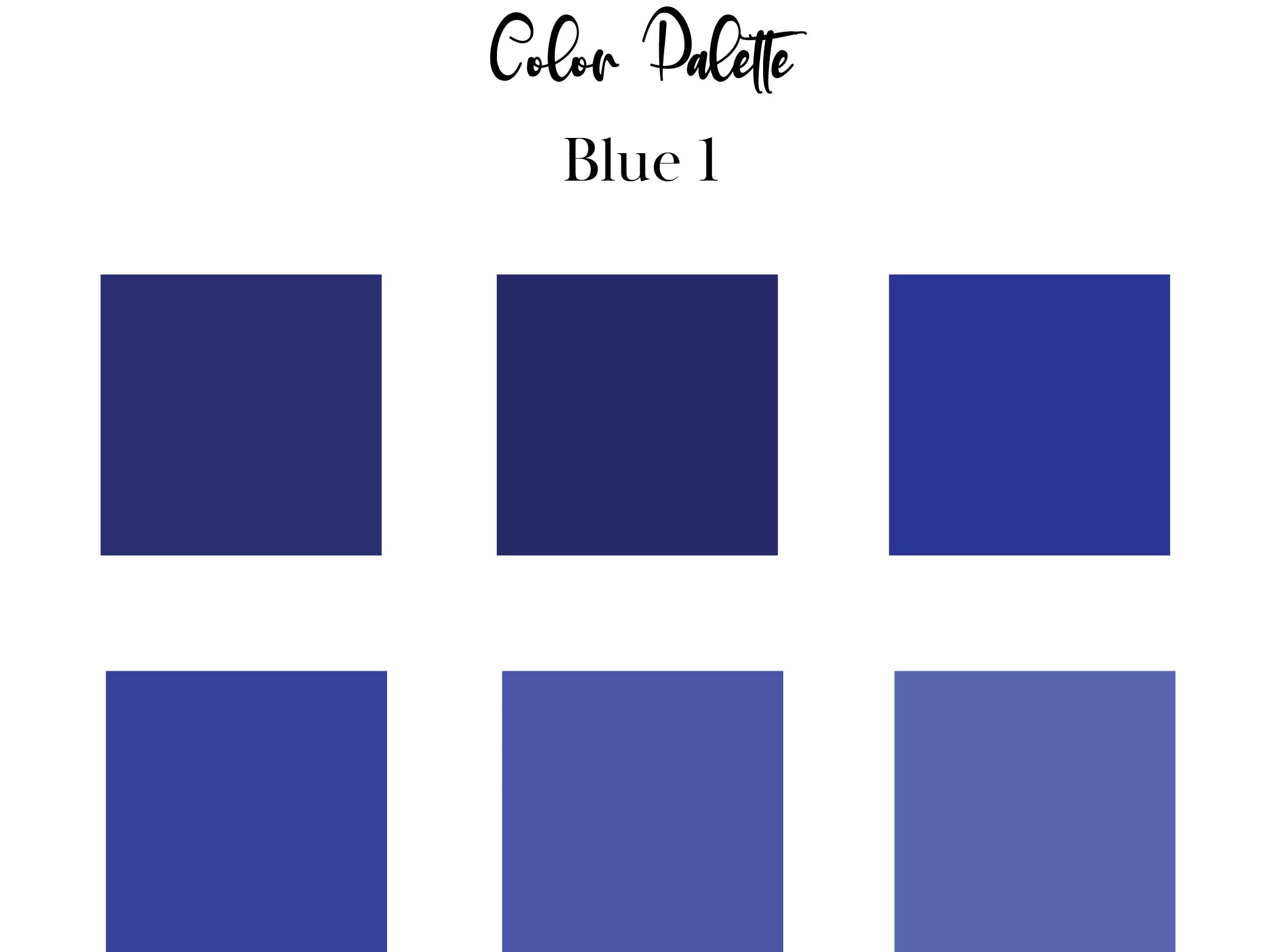 Blue Color Palette - Etsy