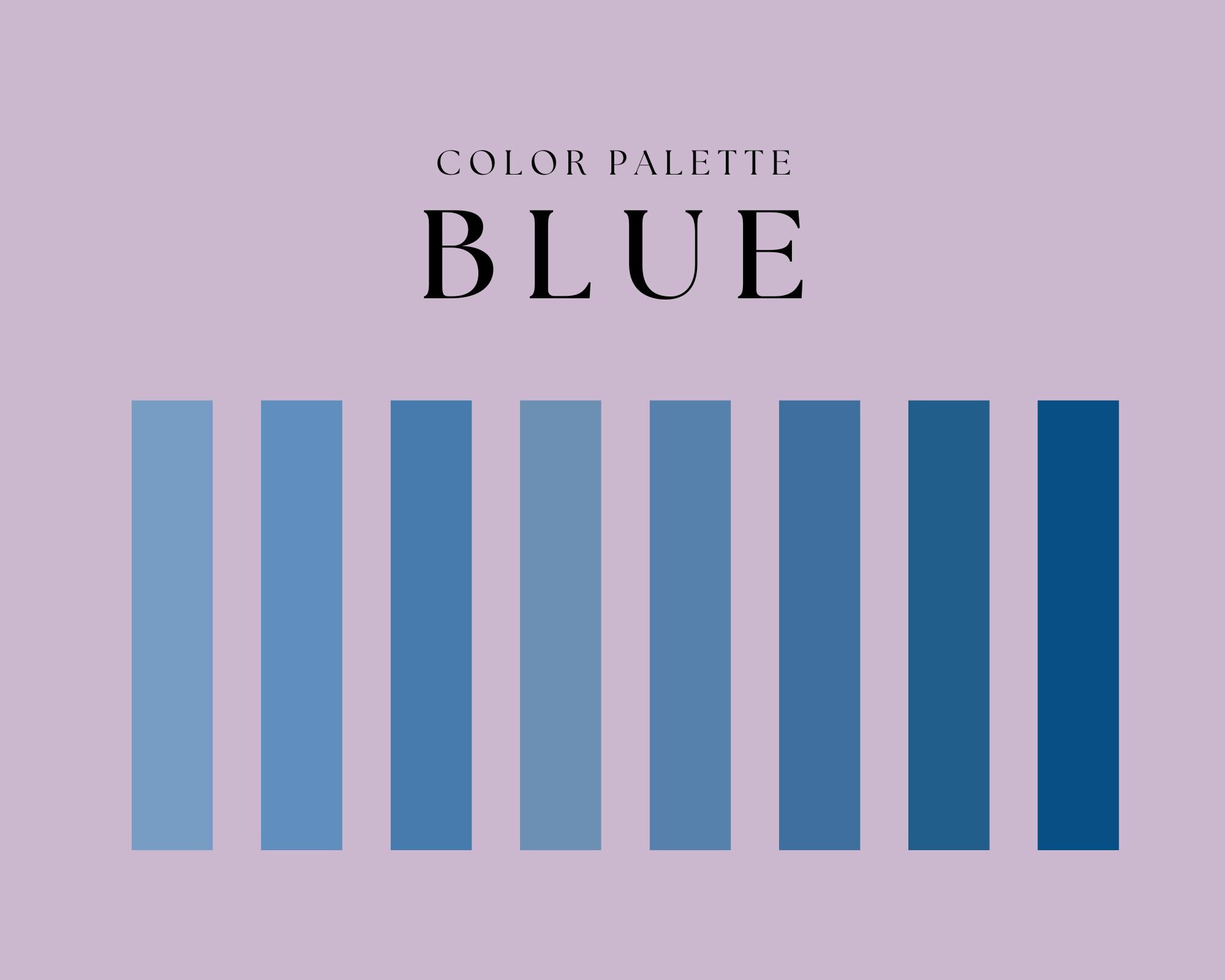 Blue Color Palette - Etsy