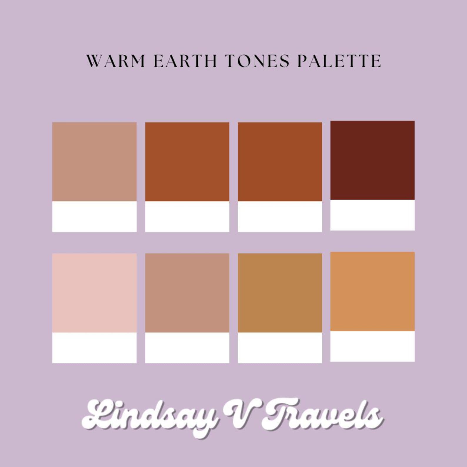Warm Earth Tones Color Palette: Retro Boho Swatches (digital Art) - Etsy