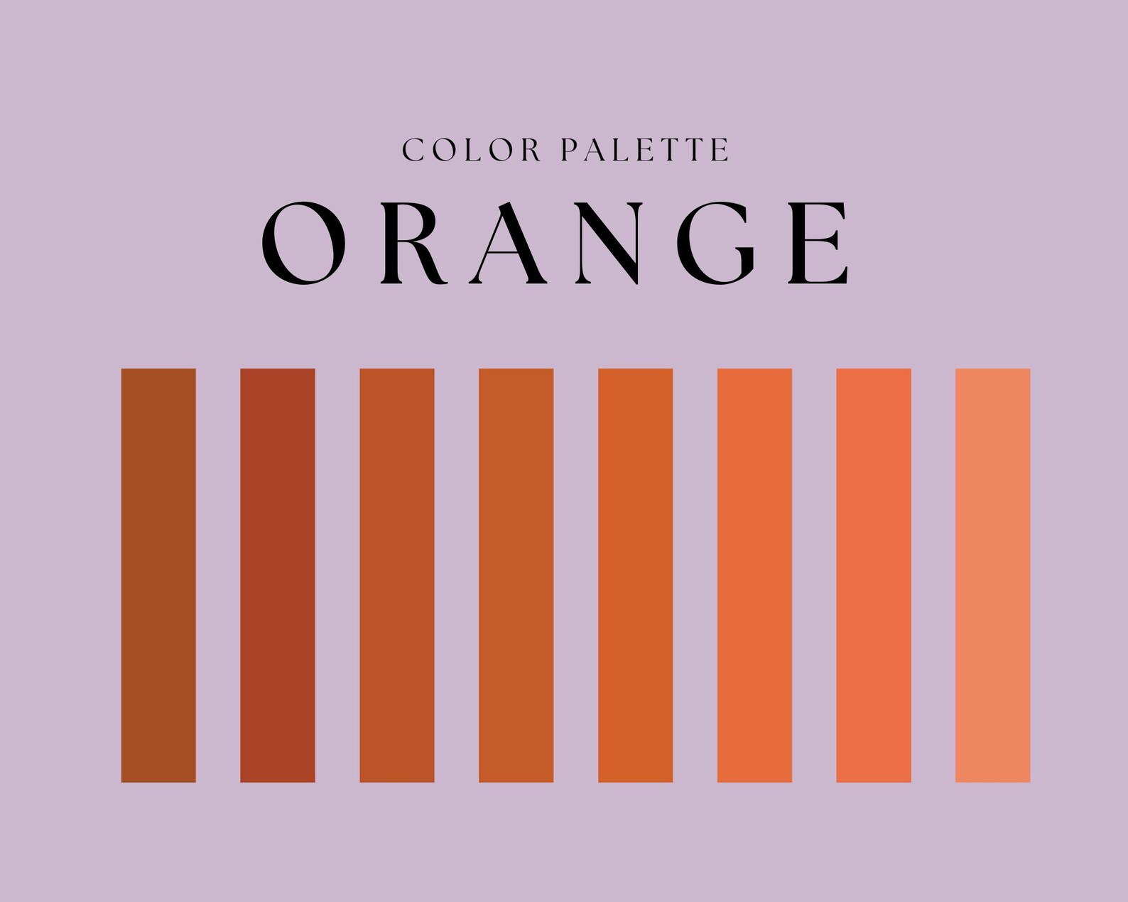 Orange Color Palette - Etsy