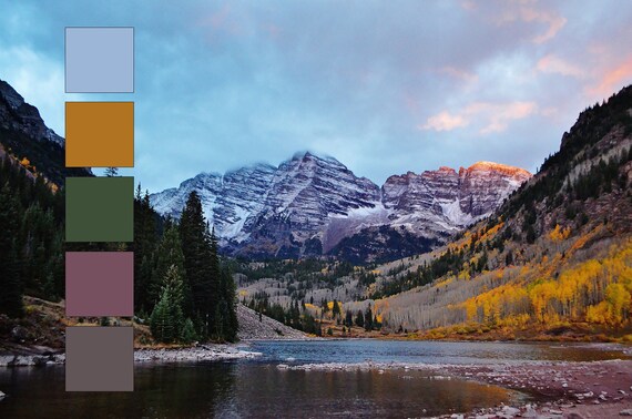 Mountain Tones Color Palette Color Swatches Earth Tones | Etsy