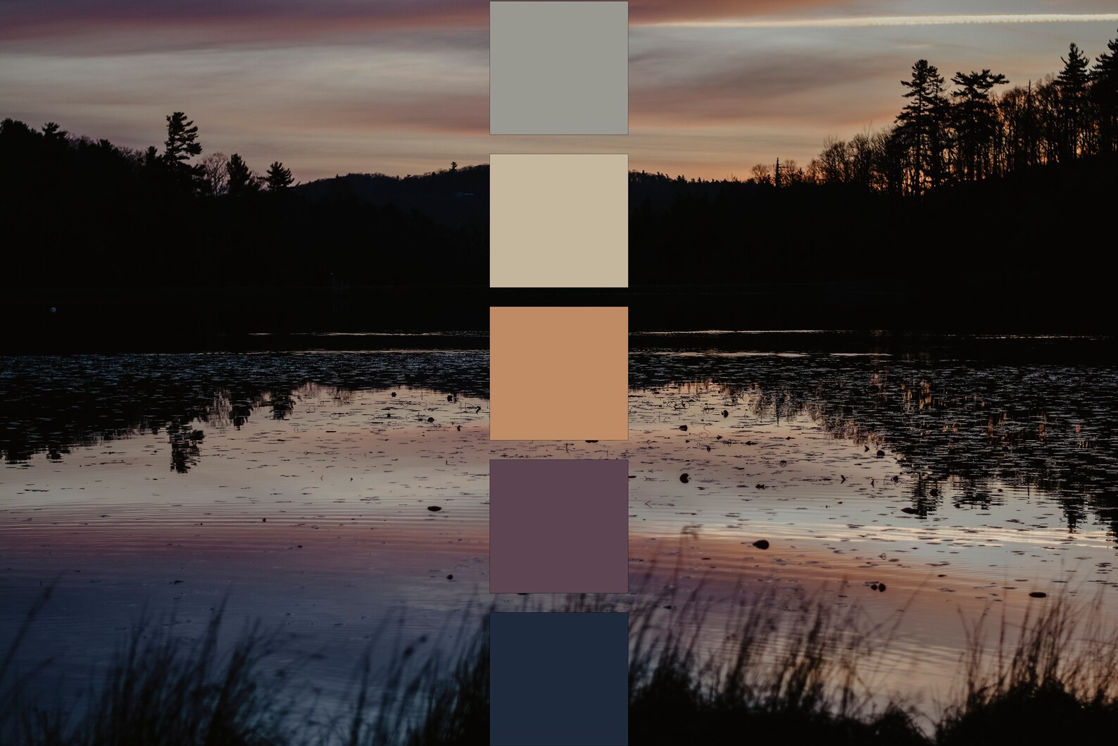 Lake Sunset Color Palette - Etsy