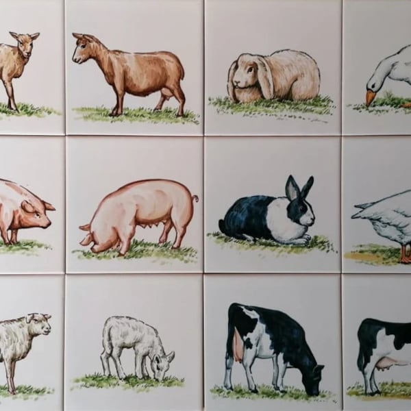 Hand Painted Ceramic Tiles - Etsy