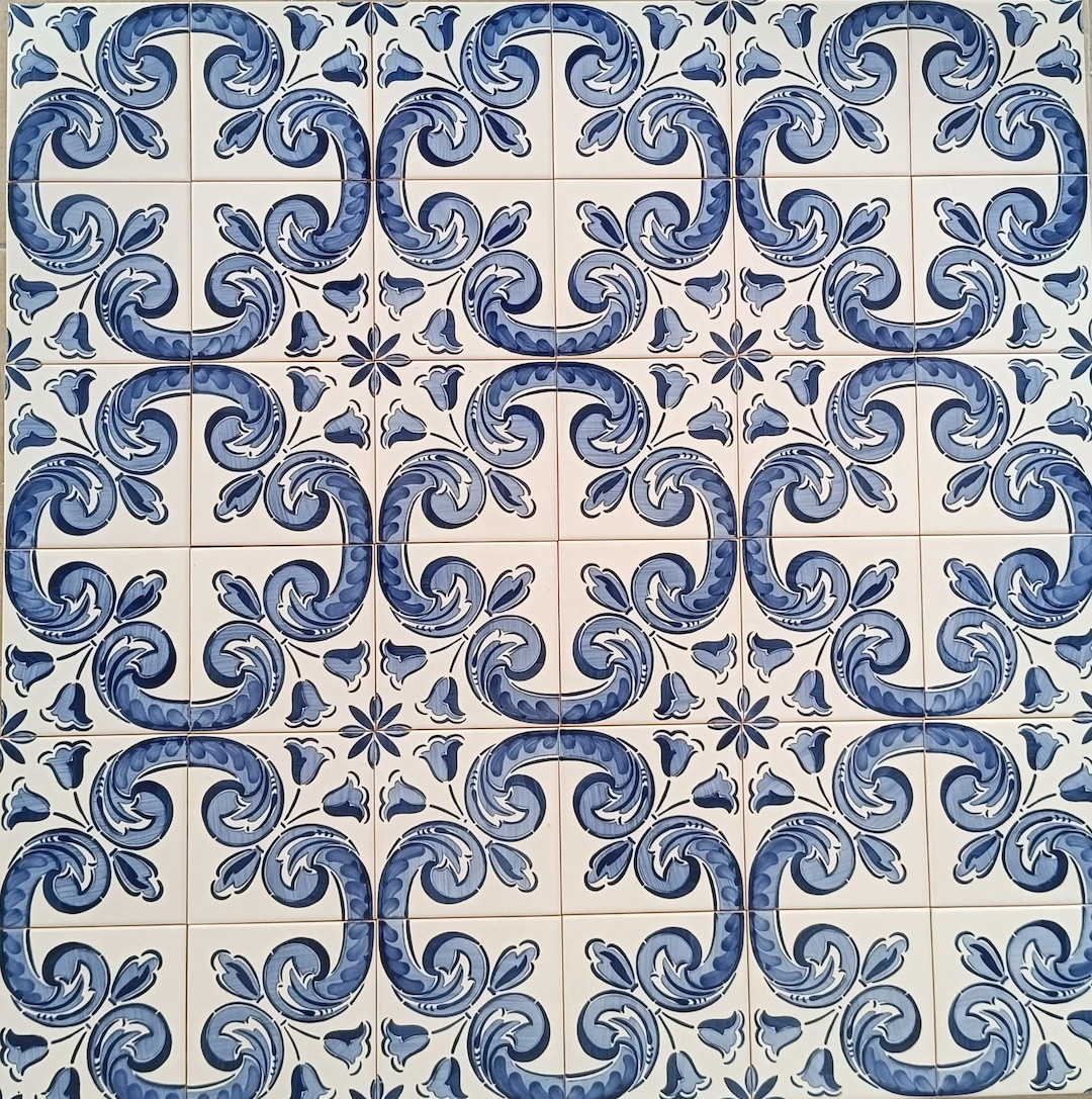 Portuguese Tiles Hand Painted Indoor/outdoor Azulejo Tiles Ref. PT2450 ...
