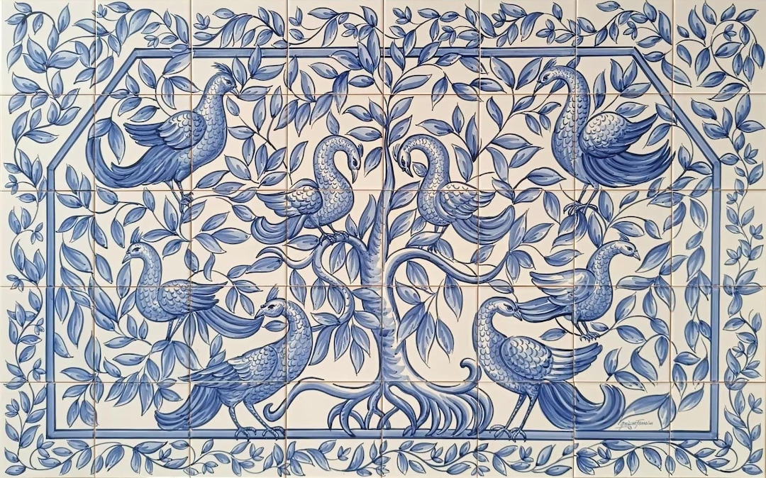 Portuguese Tiles - Hand Painted - Indoor/outdoor - Azulejo Tiles ...