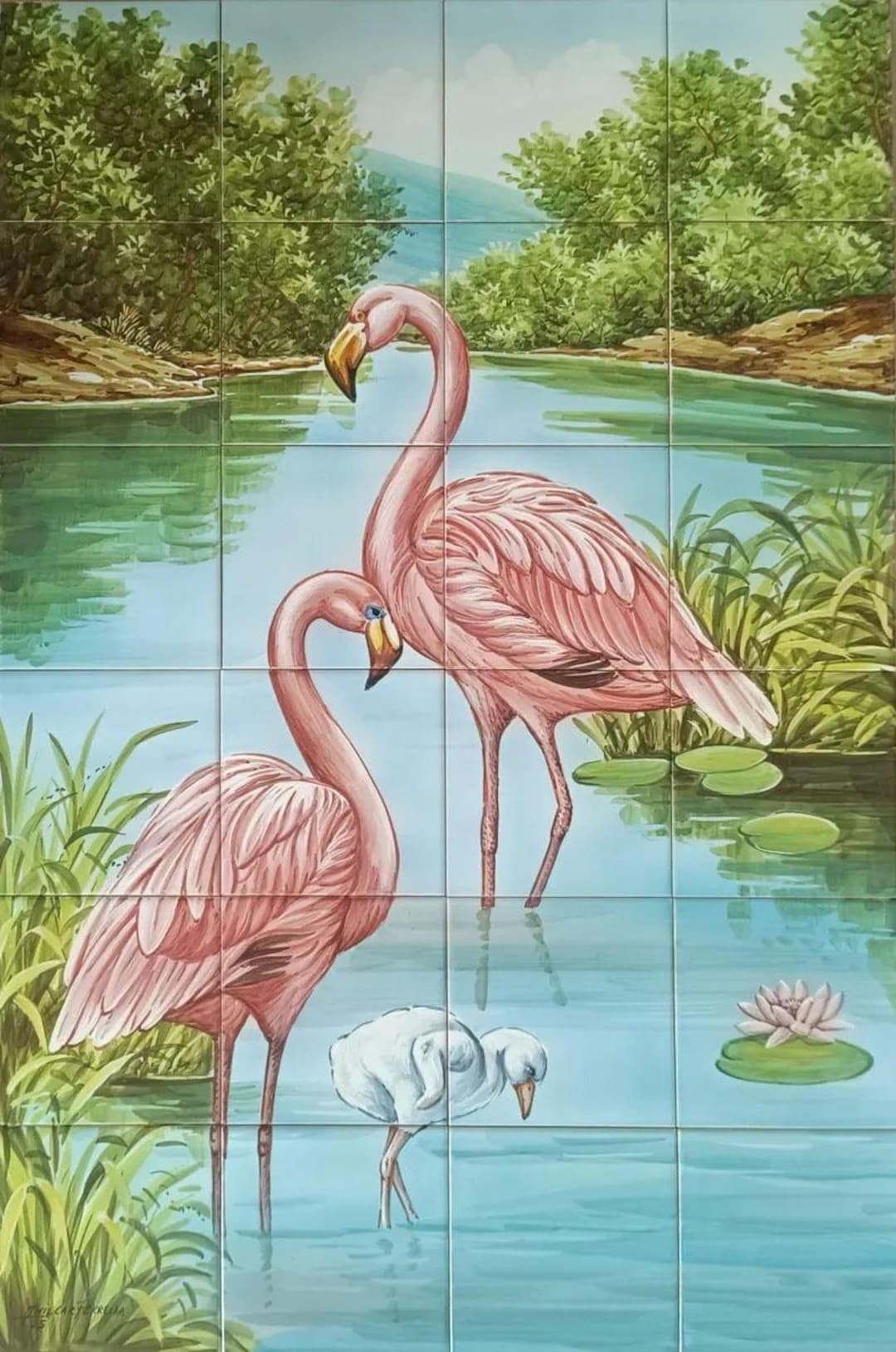 Bathroom Tile Mural - Hand Painted & Signed by Artist - Portuguese ...