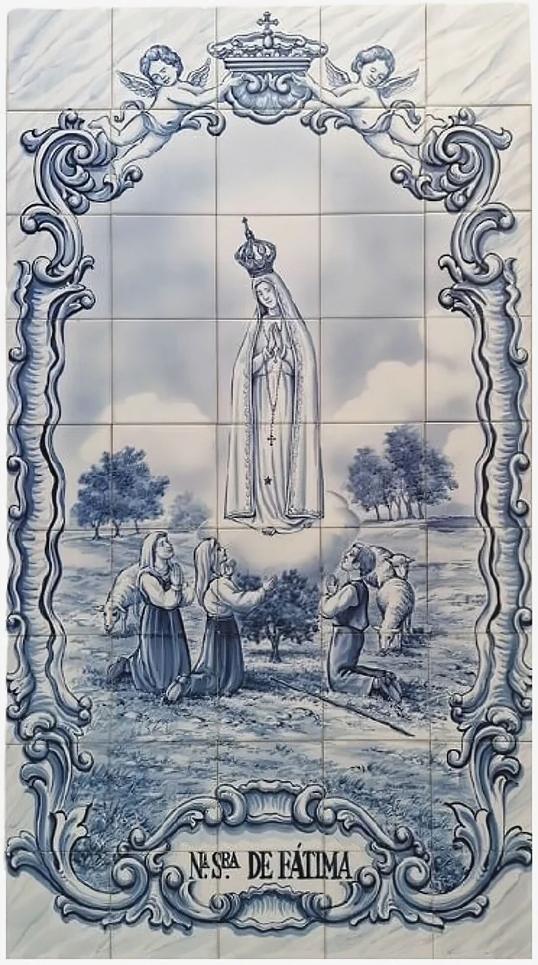 Our Lady of Fatima Tiles Hand Painted Indoor/outdoor Portuguese Tiles ...