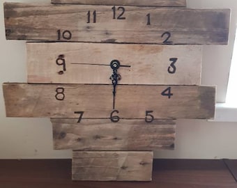 Upcycled Pallet Wall Clock - Etsy UK