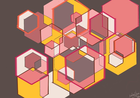 Printable Digital Art: Honeycomb Wonders - Etsy
