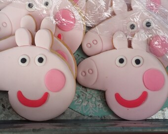 Peppa pig cookies | Etsy