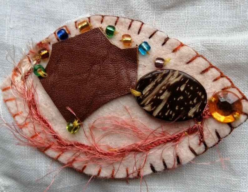 Bijou broche textile - Etsy France