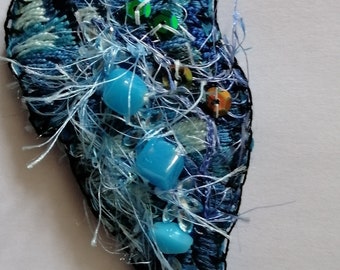 Bijou broche textile - Etsy France
