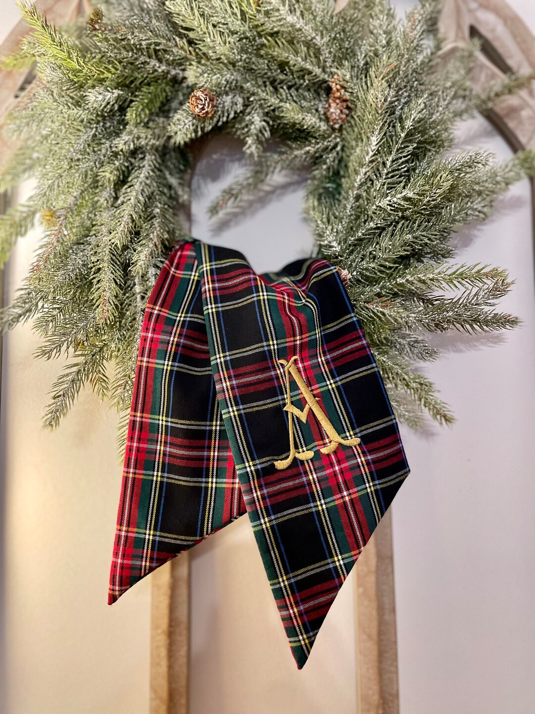 Plaid Wreath Sash - Etsy