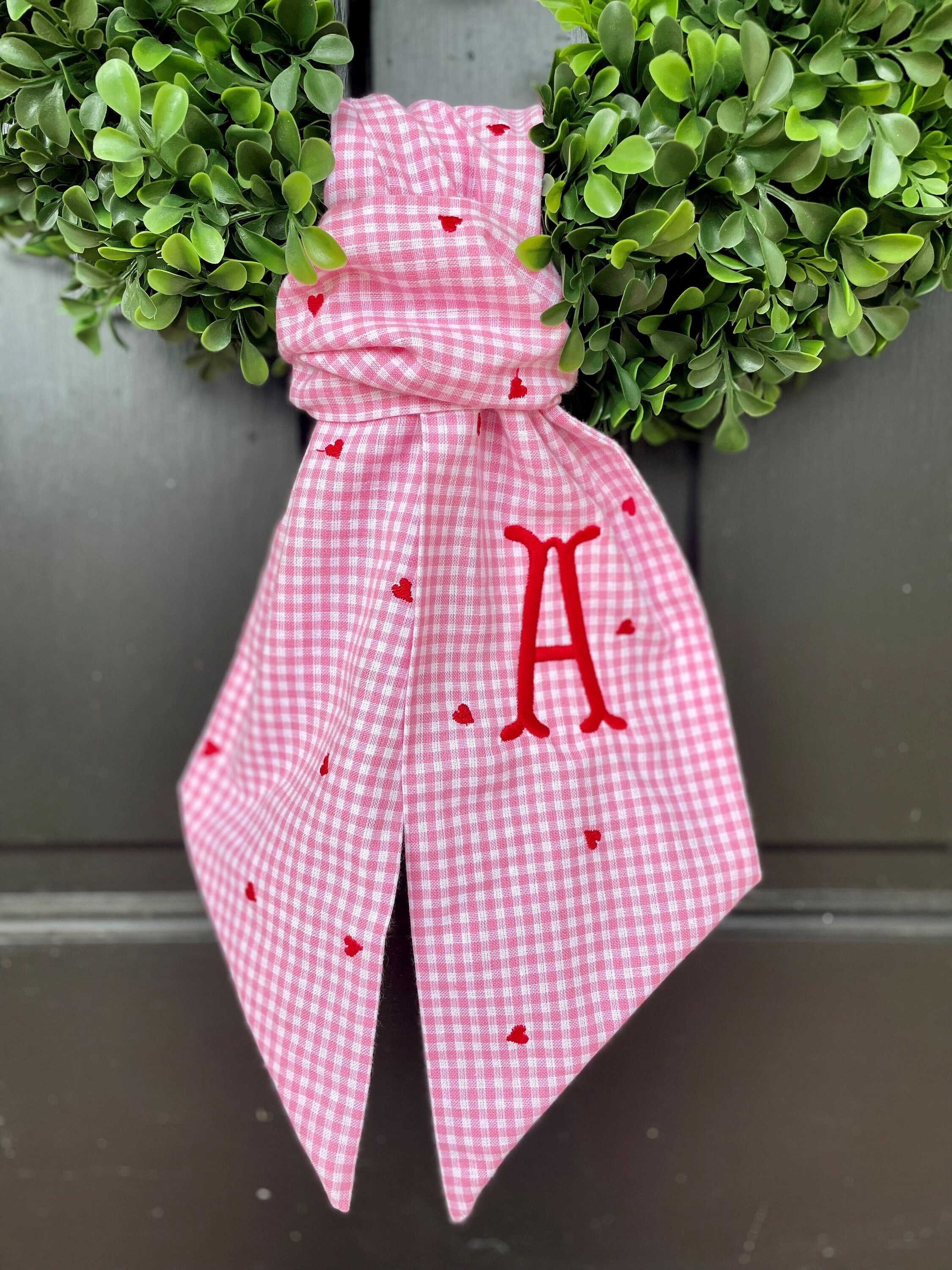 Valentines Wreath Sash - Etsy